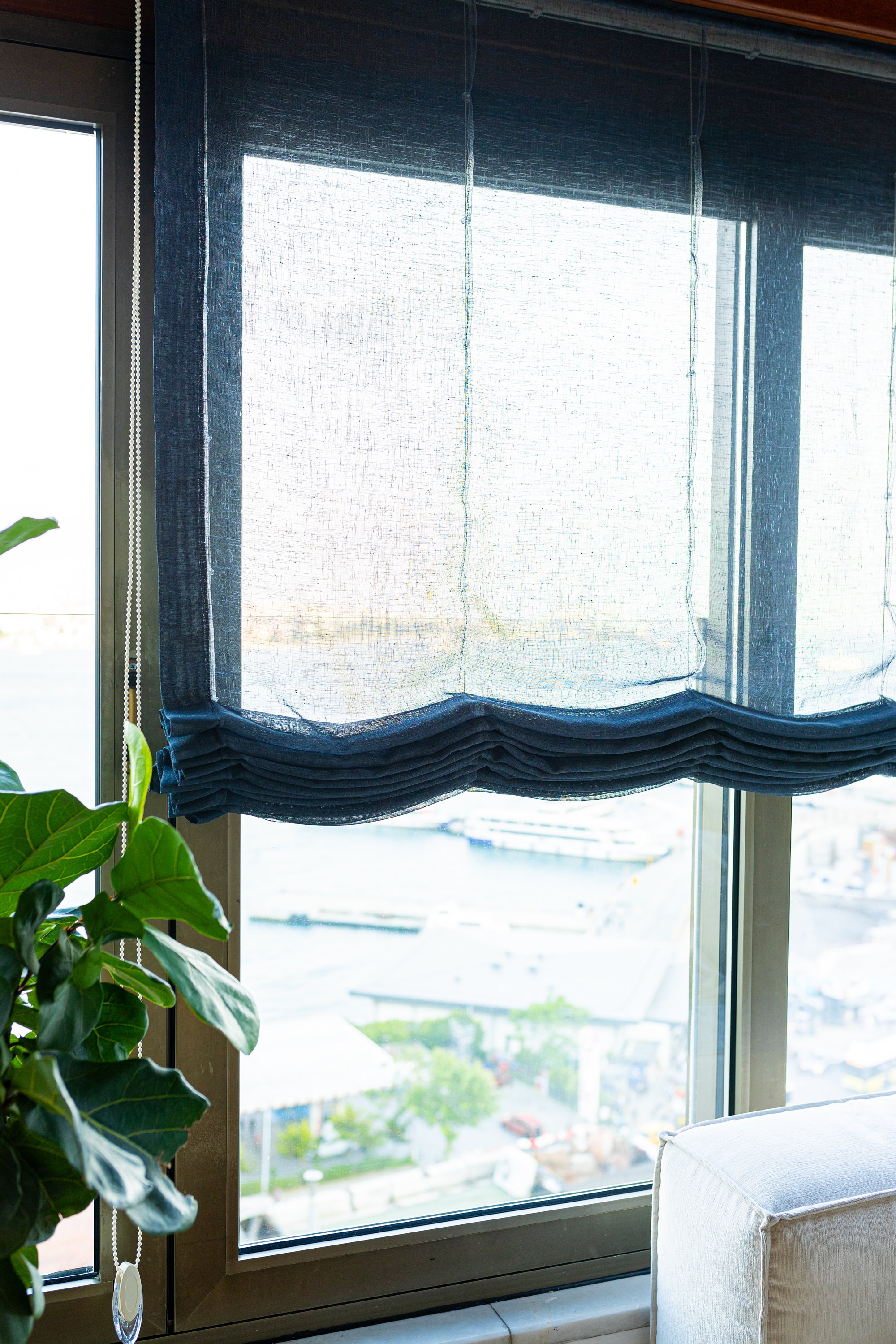 Transparent Tule Relaxed Roman Shades / Relaxed Roman Blinds - Etsy