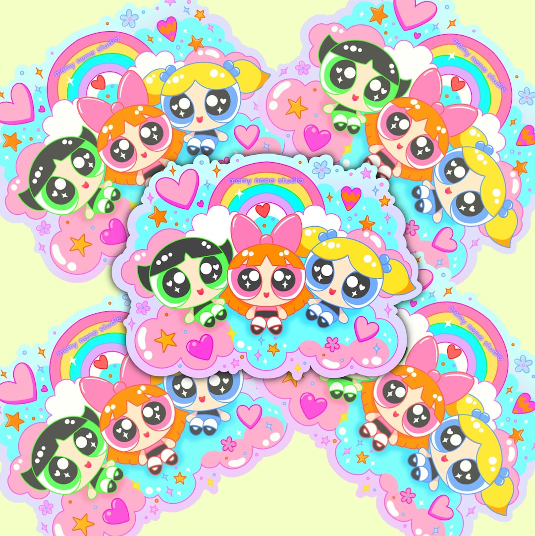 The Powerpuff Girls Baby Powerpuff Girls Kawaii Stickers Cartoon ...