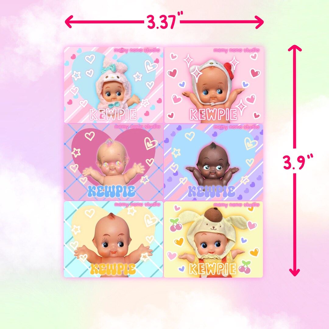 Kewpie Sticker Sheet Kewpie Stickers Kewpie Dolls Gyaru Fashion ...
