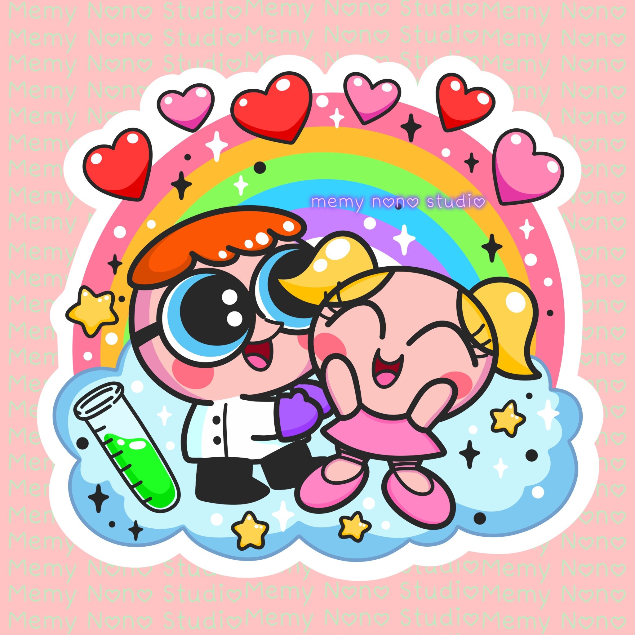 Boy Genius Sticker Biy Genius and Deedee Cartoon Laboratory Kawaii ...