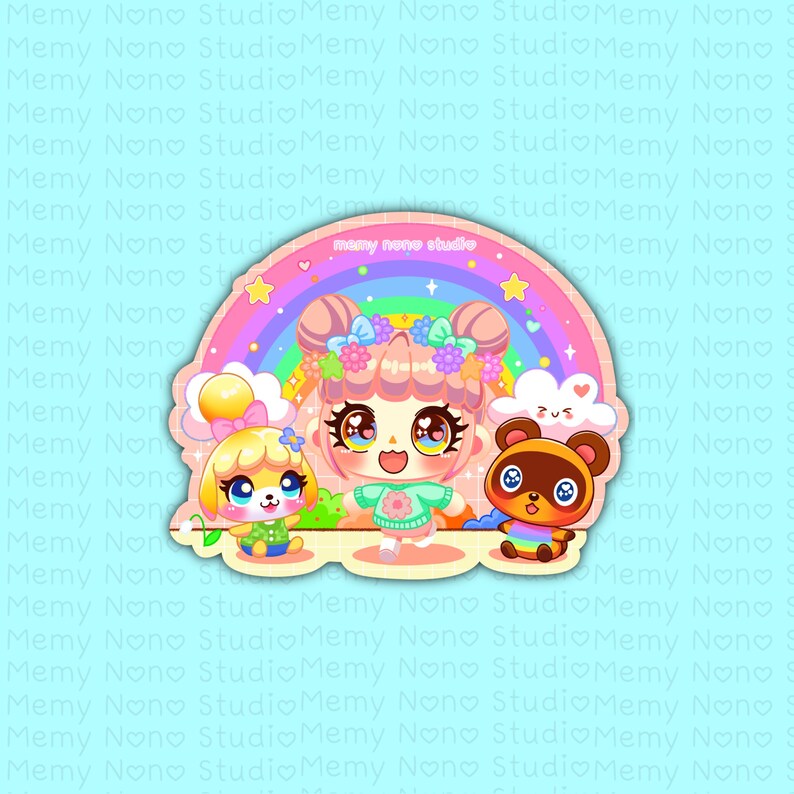 Animal Crossing Sticker Isabelle and Tom Nook Timmy and Tommy ACNH ...