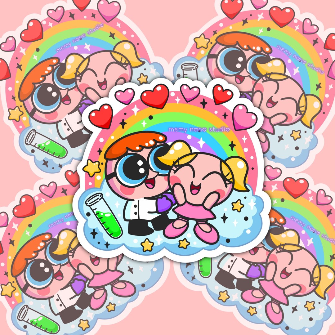 Boy Genius Sticker Biy Genius and Deedee Cartoon Laboratory Kawaii ...