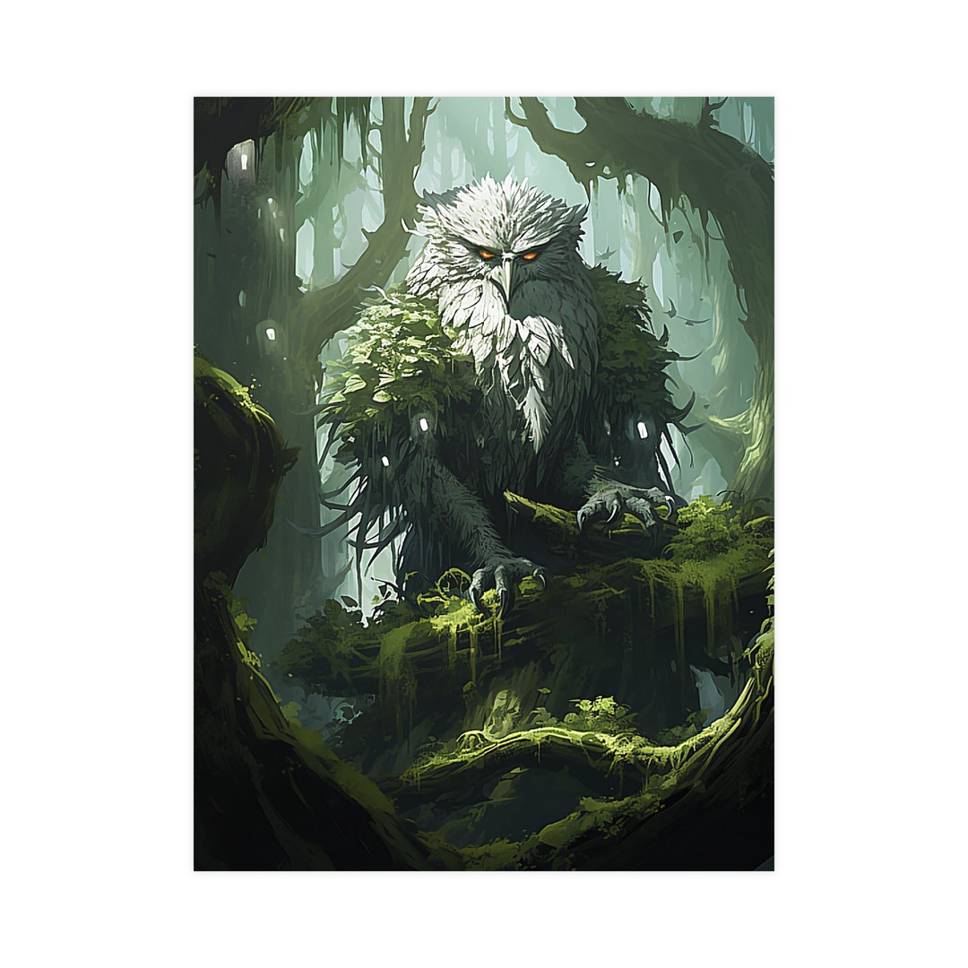 Forest Owlbear Poster 1.6 TTRPG Poster Owlbear Decor Gaming Wall ...