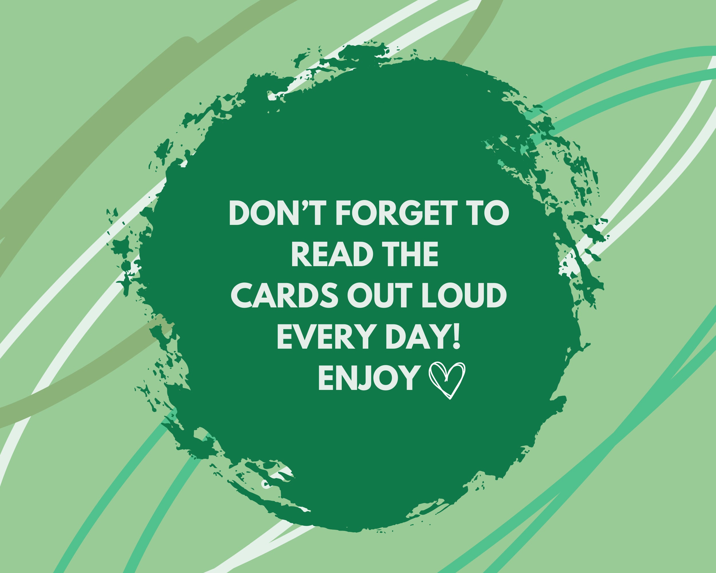 Printable Daily Positive Affirmation Cards , Set of 36 Positive ...
