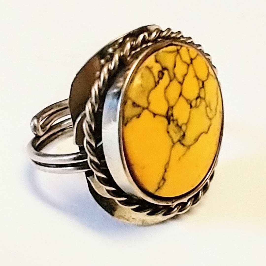 Adjustable Yellow Stone Ring. Handcrafted by Artisans at the Fair Trade ...