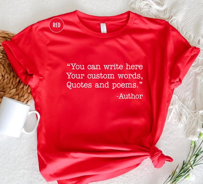 Custom Text Shirt, Design Your Own Unisex T-shirt, Customizable Tee for ...