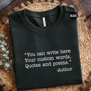 Custom Text Shirt, Design Your Own Unisex T-shirt, Customizable Tee for ...