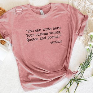 Custom Text Shirt, Design Your Own Unisex T-shirt, Customizable Tee for ...