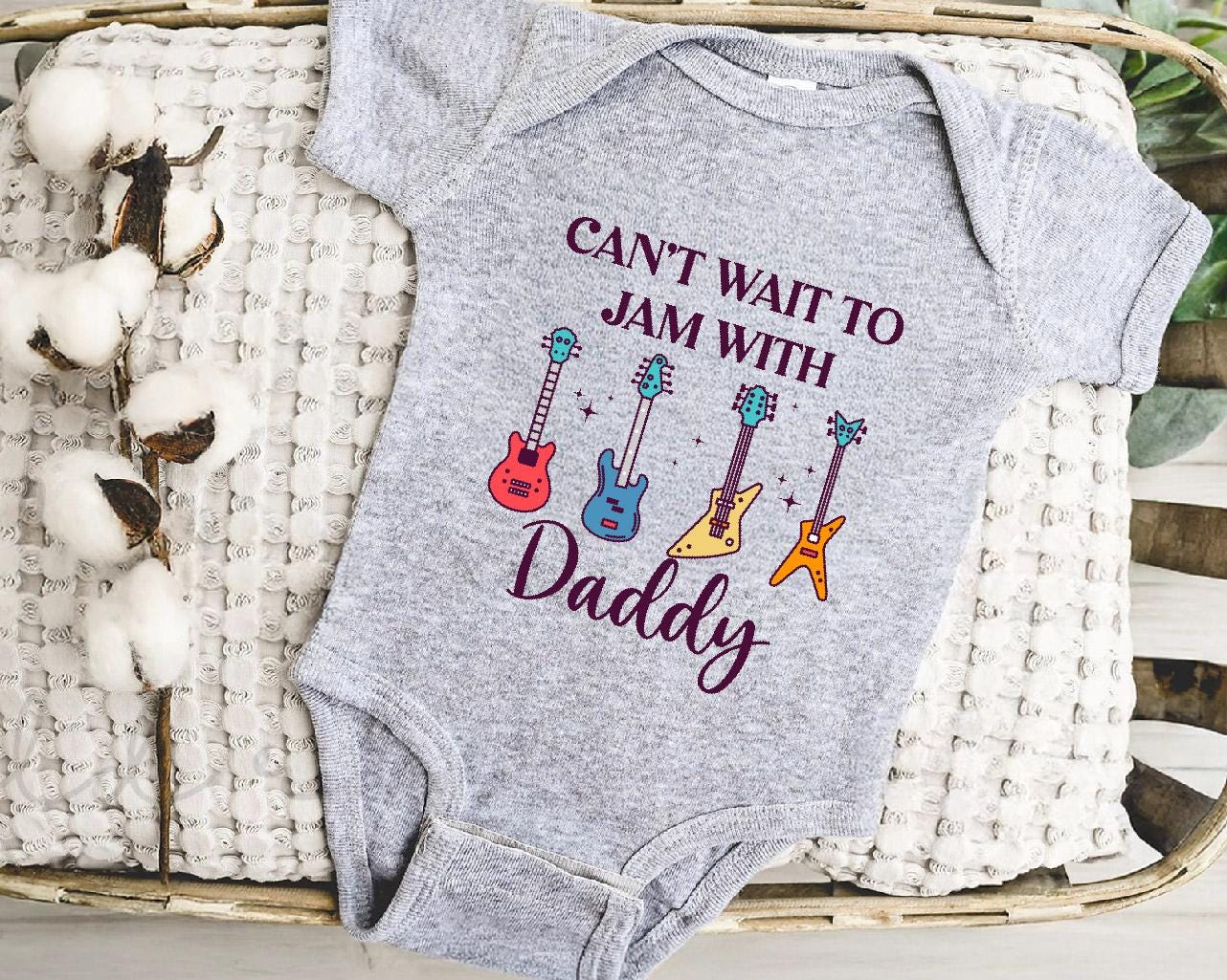 Can't Wait to Jam With Daddy Bodysuit, Music Lover Dad Gifts for ...
