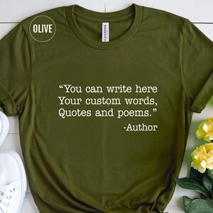 Custom Text Shirt, Design Your Own Unisex T-shirt, Customizable Tee for ...