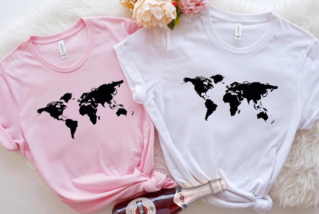 World Map T-shirt, Christmas Gift Ideas, Geography Lover T-shirt ...