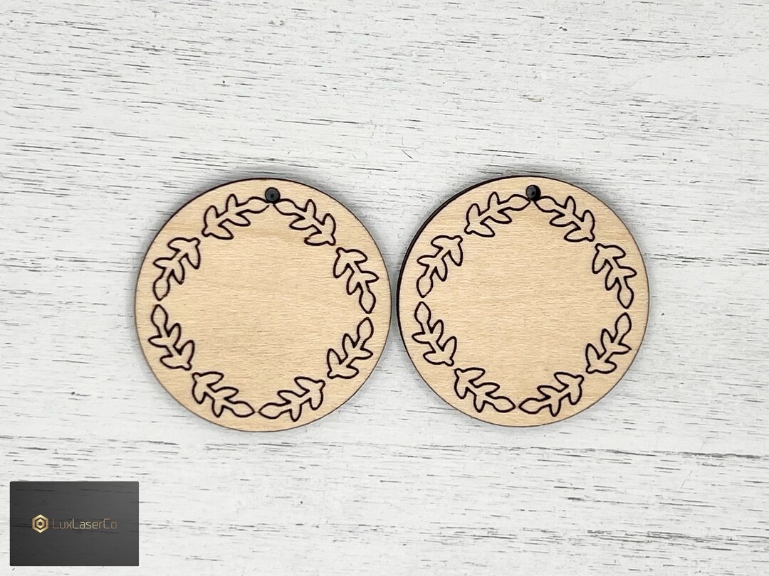 3 Pairs of Wooden Round Christmas Earrings Mistletoe Round - Etsy