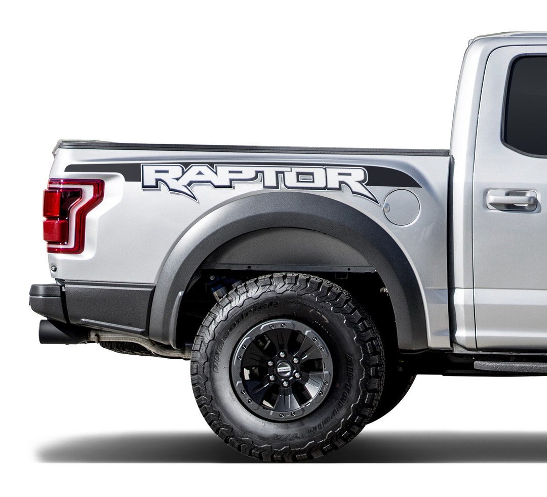 Fits 2017-2021 Raptor Bedside Graphics Vinyl Decal Sticker Matte Black ...