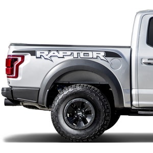 Fits 2017-2021 Raptor Bedside Graphics Vinyl Decal Sticker Matte Black ...