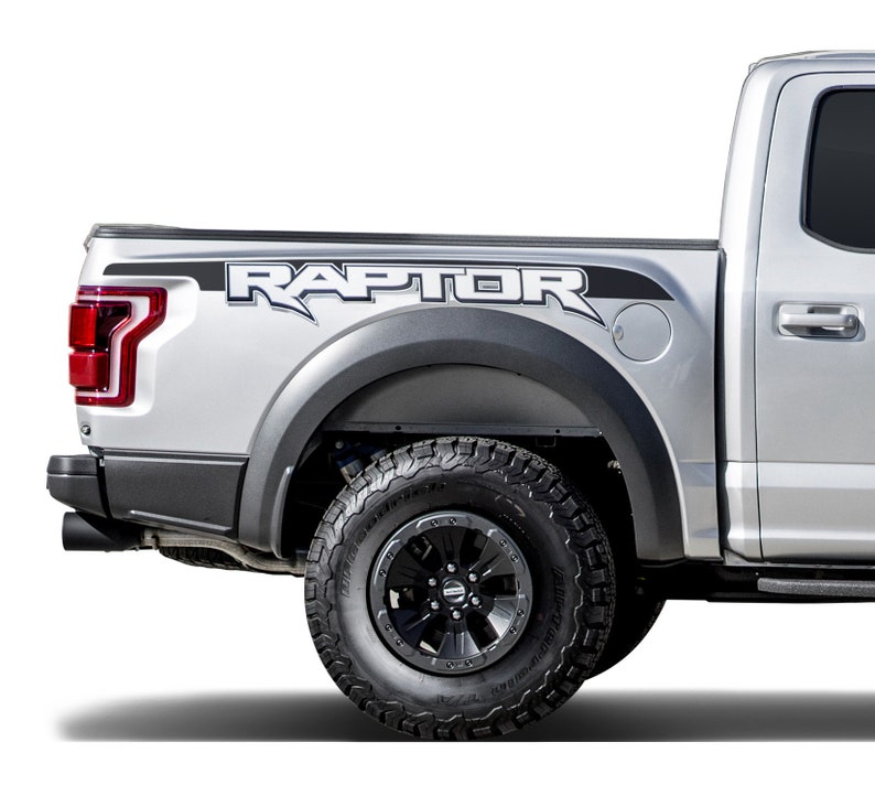 Fits 2017-2021 Raptor Bedside Graphics Vinyl Decal Sticker Matte Black ...
