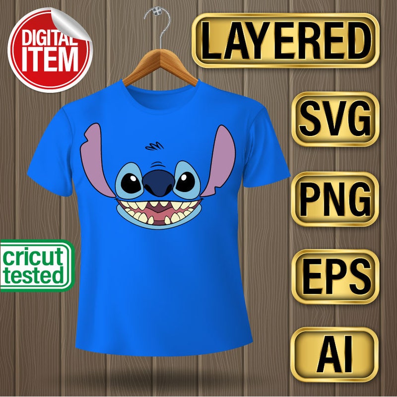 Stitch Face Svg - Etsy