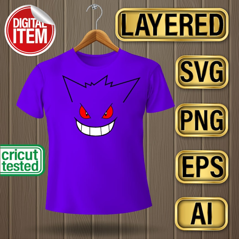 Gengar Svg - Etsy