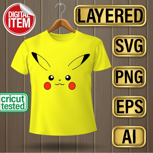 Pikachu Svg Layered - Etsy