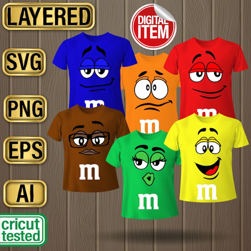 M&m Face Svg - Etsy