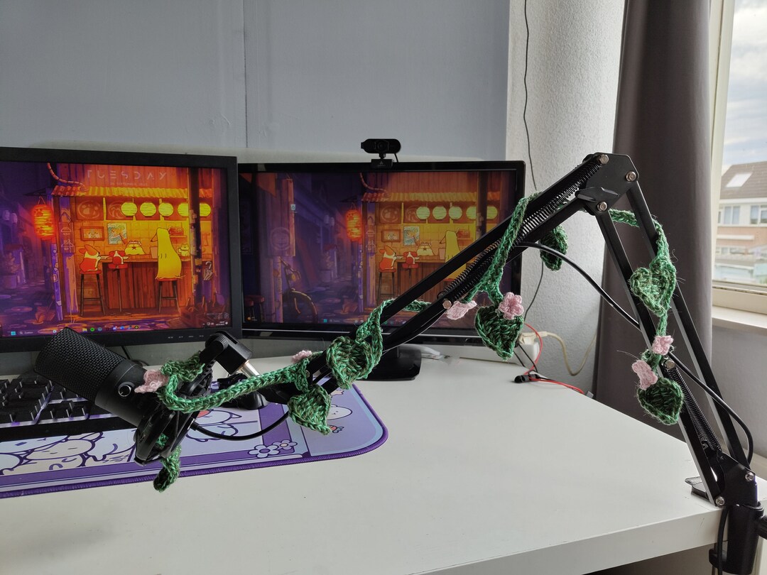 Vines With Flowers Decoration for Microphone Stand - Etsy