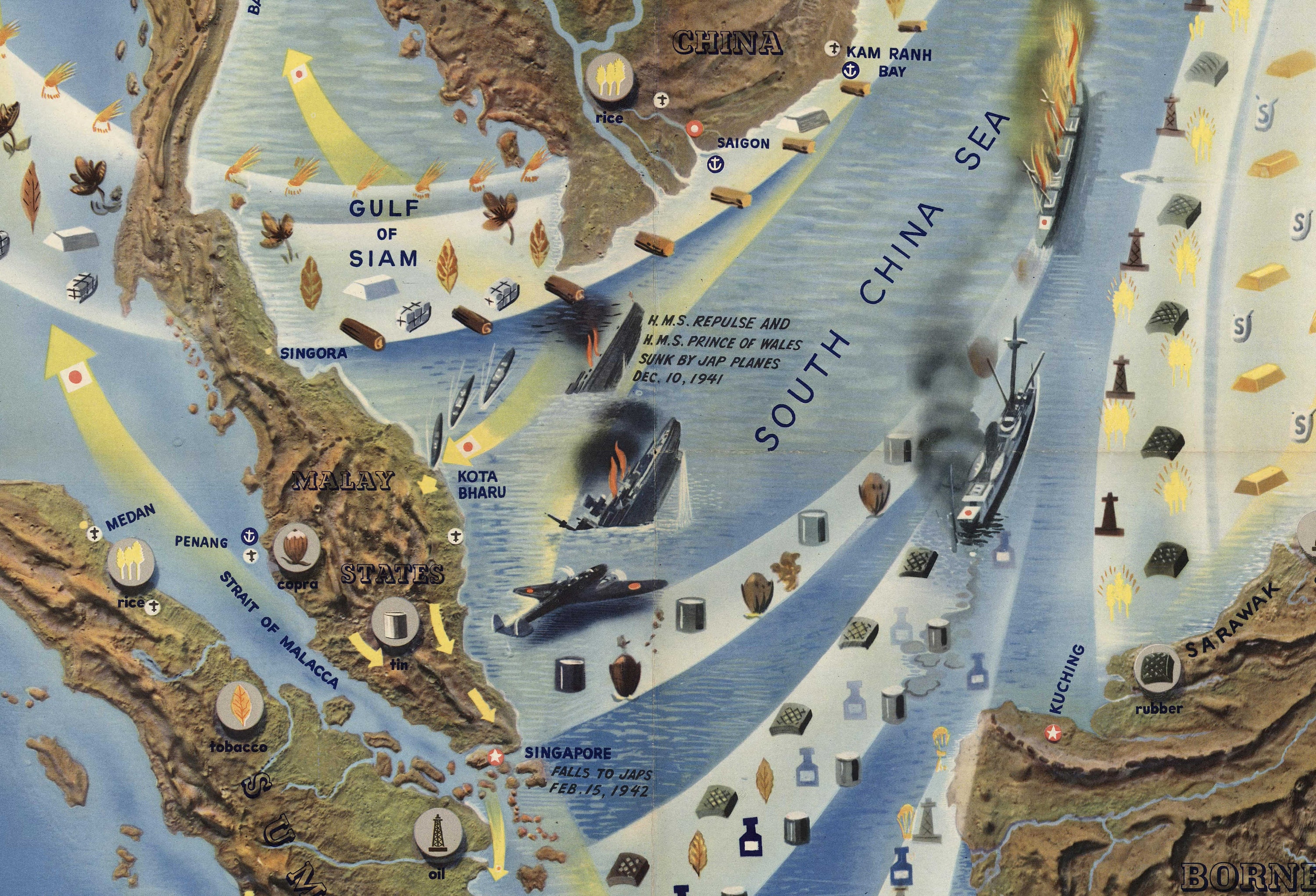 Nav War Map the South China Sea Area Print Illustrated Map - Etsy