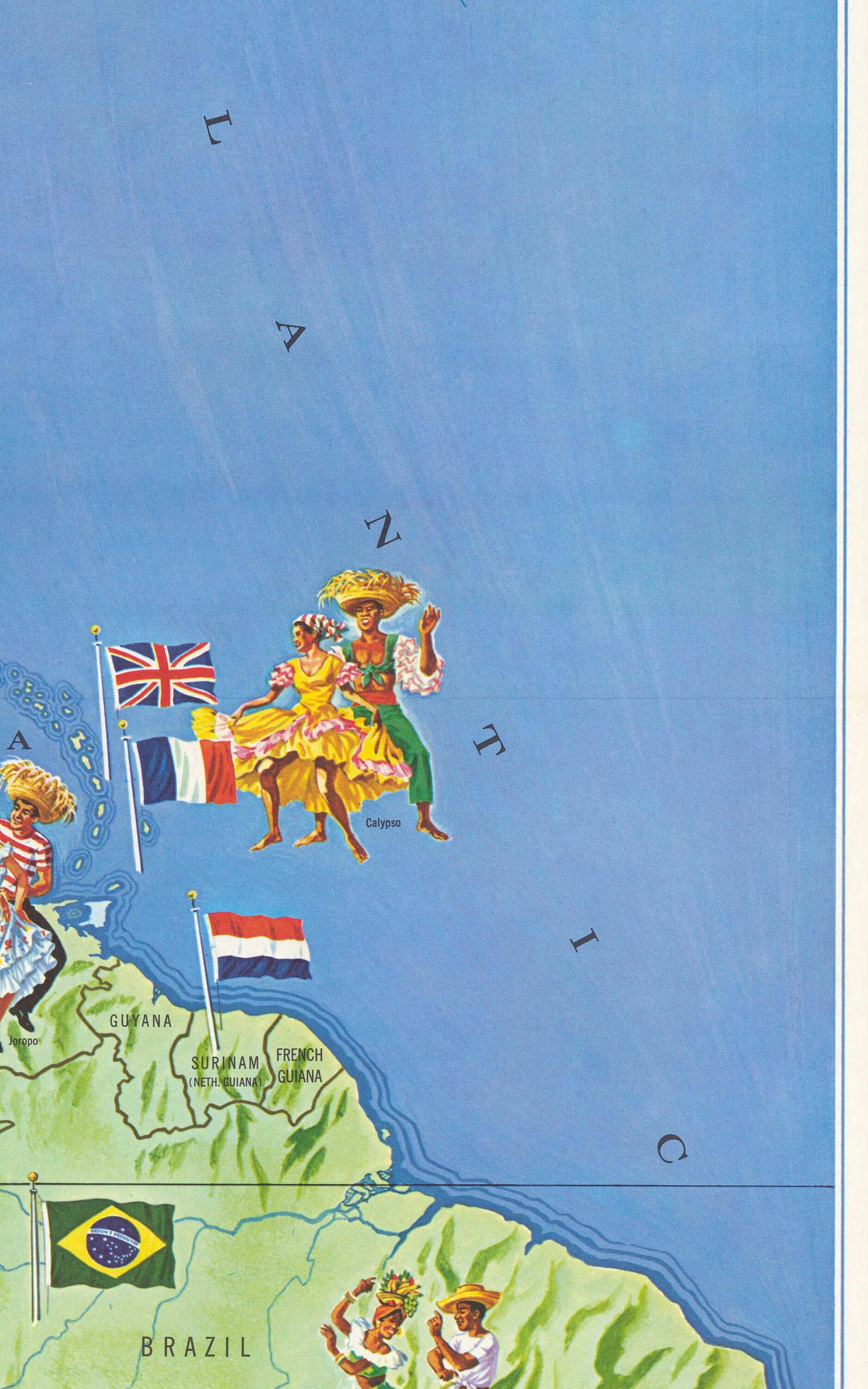 Standard School Broadcast Pictorial Map of Pan-america Print - Etsy