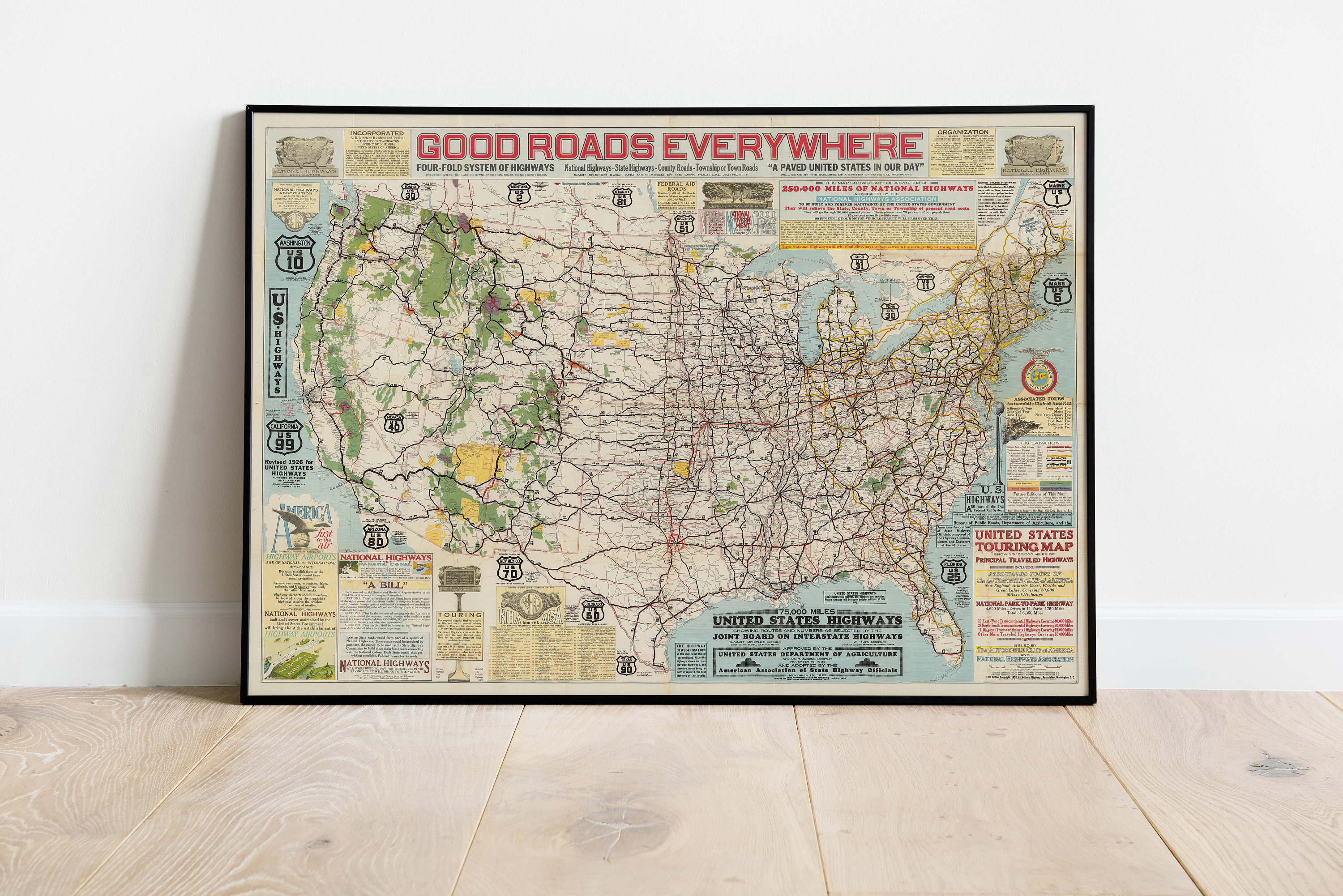 United States Highway Map 8x11