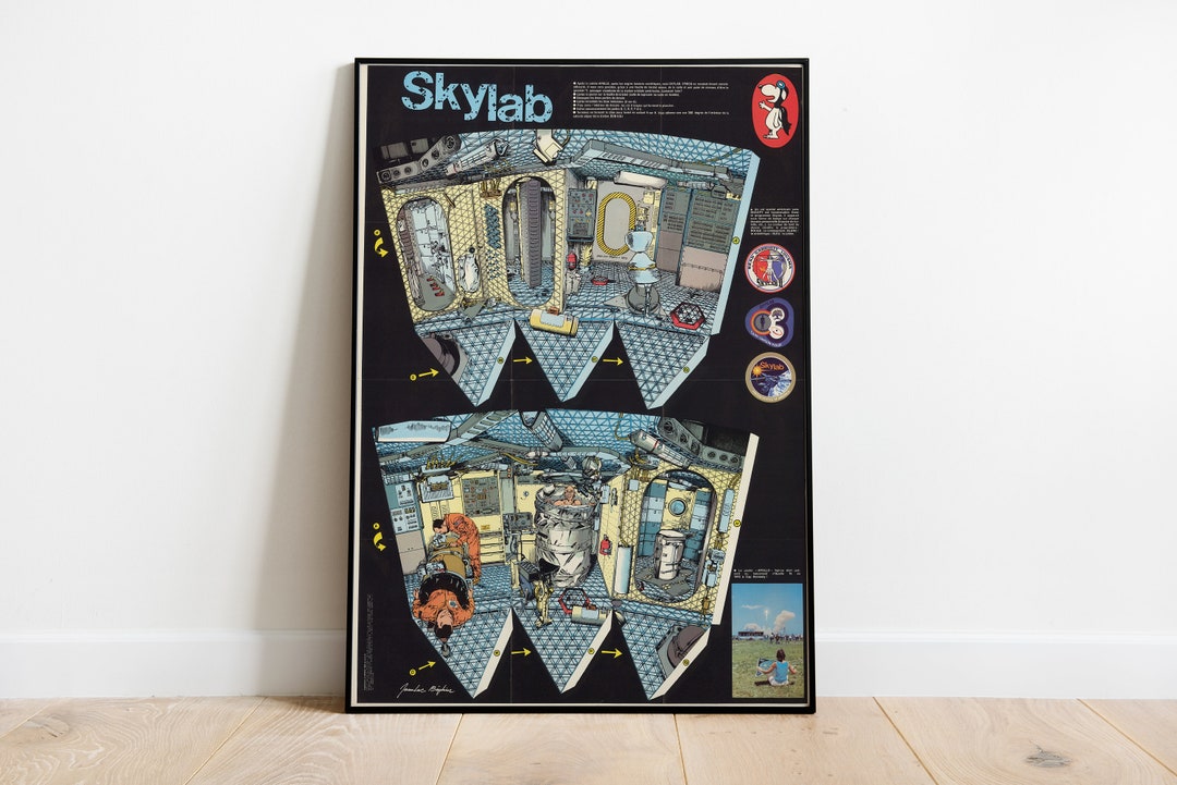 Skylab Print Illustrated Map Pictorial Map Space Wall Art - Etsy