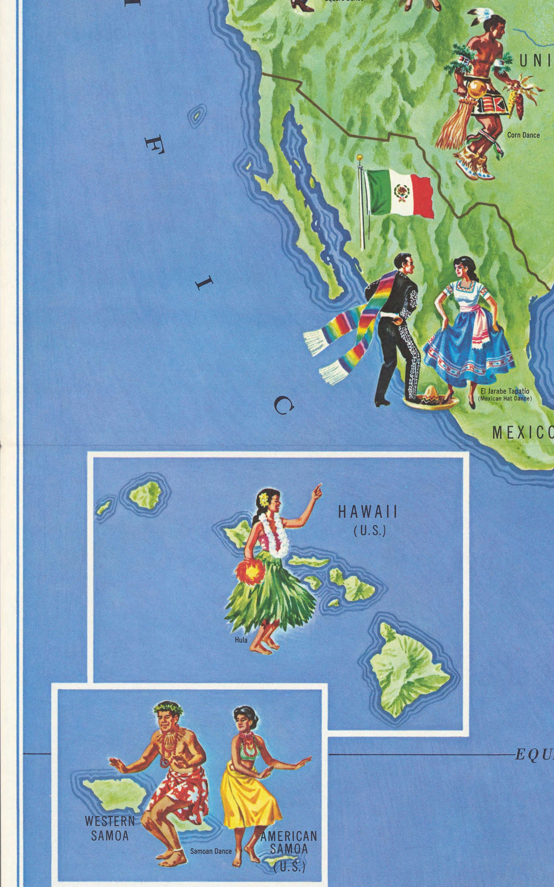 Standard School Broadcast Pictorial Map of Pan-america Print - Etsy