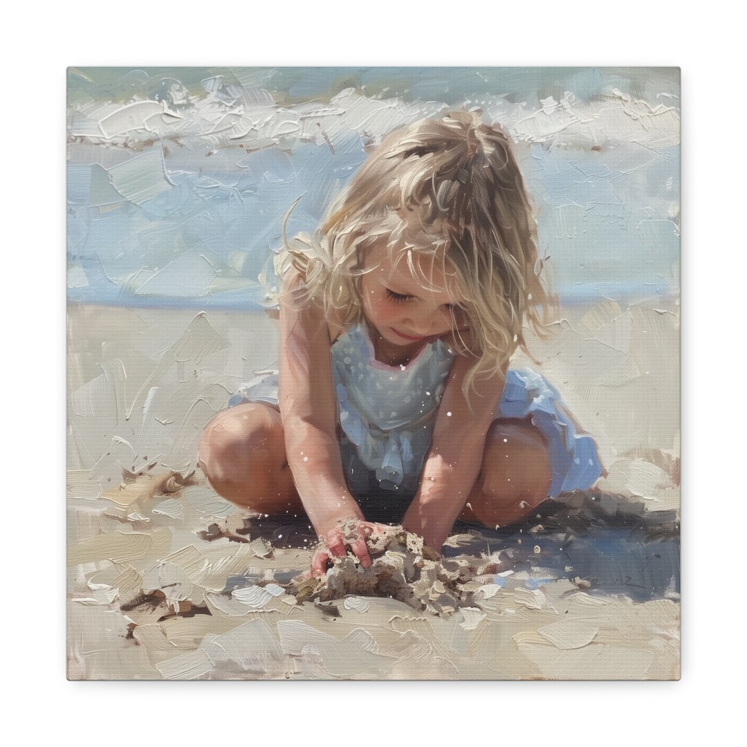 Sally by the Seashore Canvas Print - Etsy