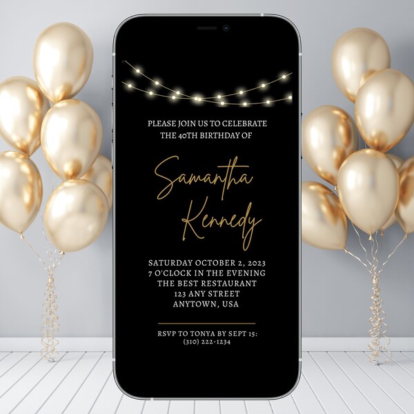 String Lights Invite - Etsy