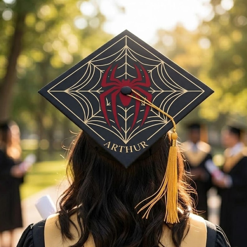 Custom Spider Man Graduation Cap Topper, Superhero Graduation ...