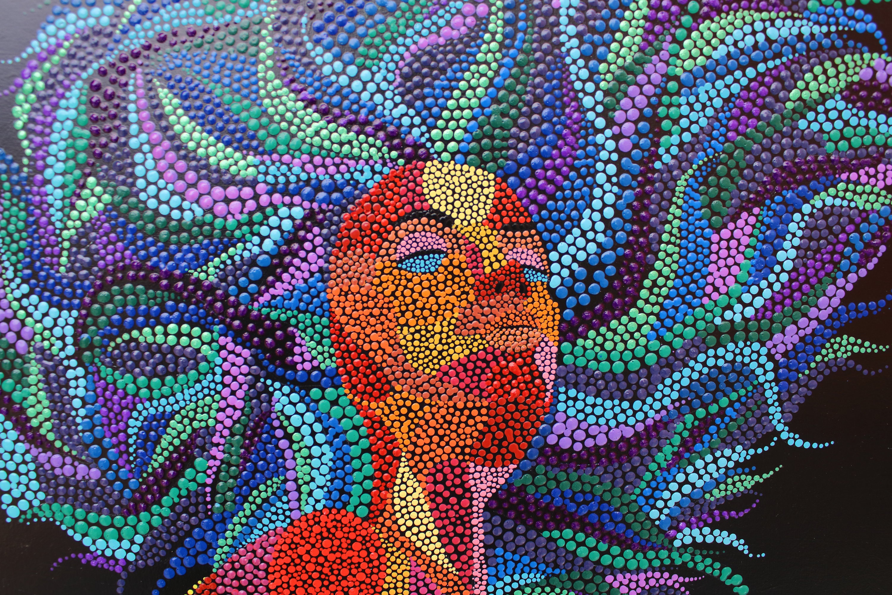 Dot Art Dot Painting Pointillism Arte Original Acrílico Boho - Etsy ...