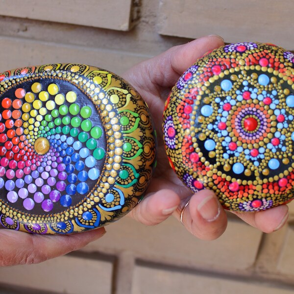 Dot Painted Rocks - Etsy