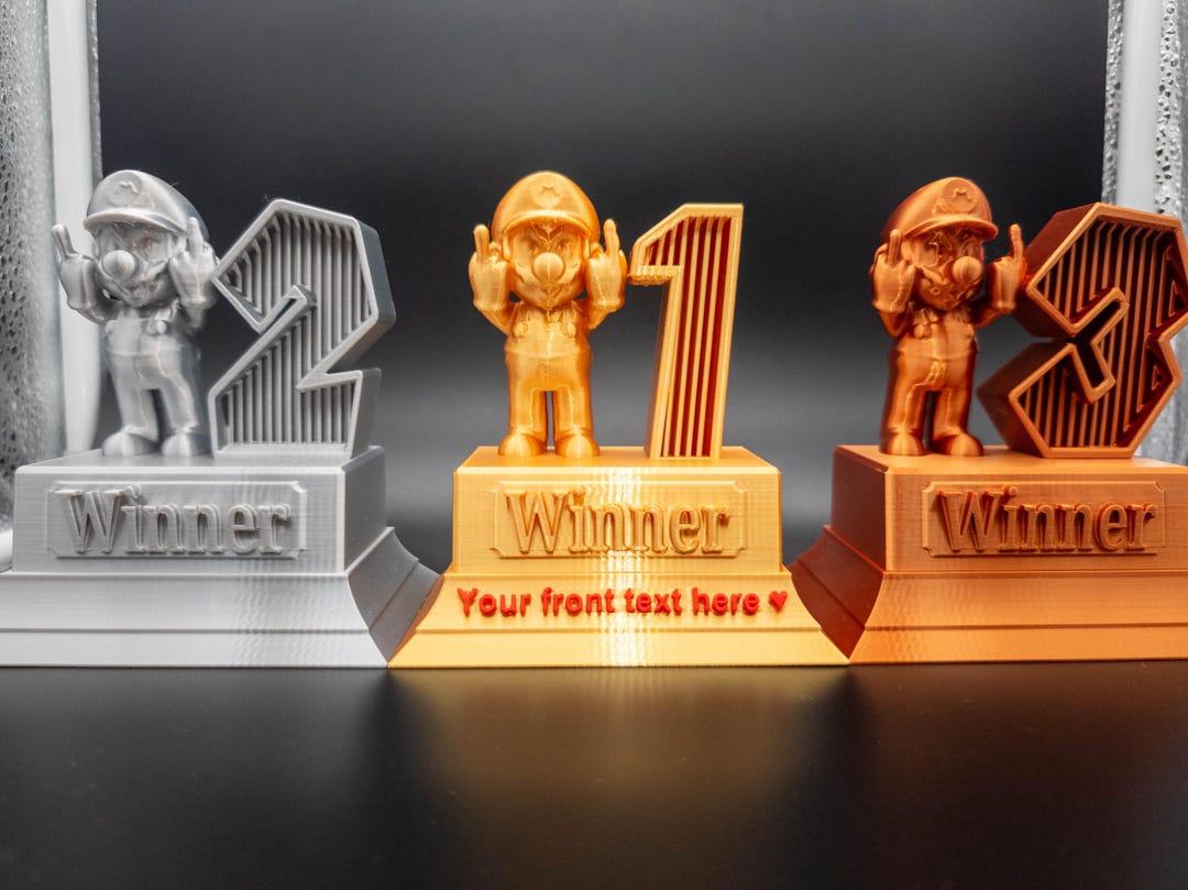 Provocative 3D Mario Figure Available in Gold, Silver and Bronze Mario ...