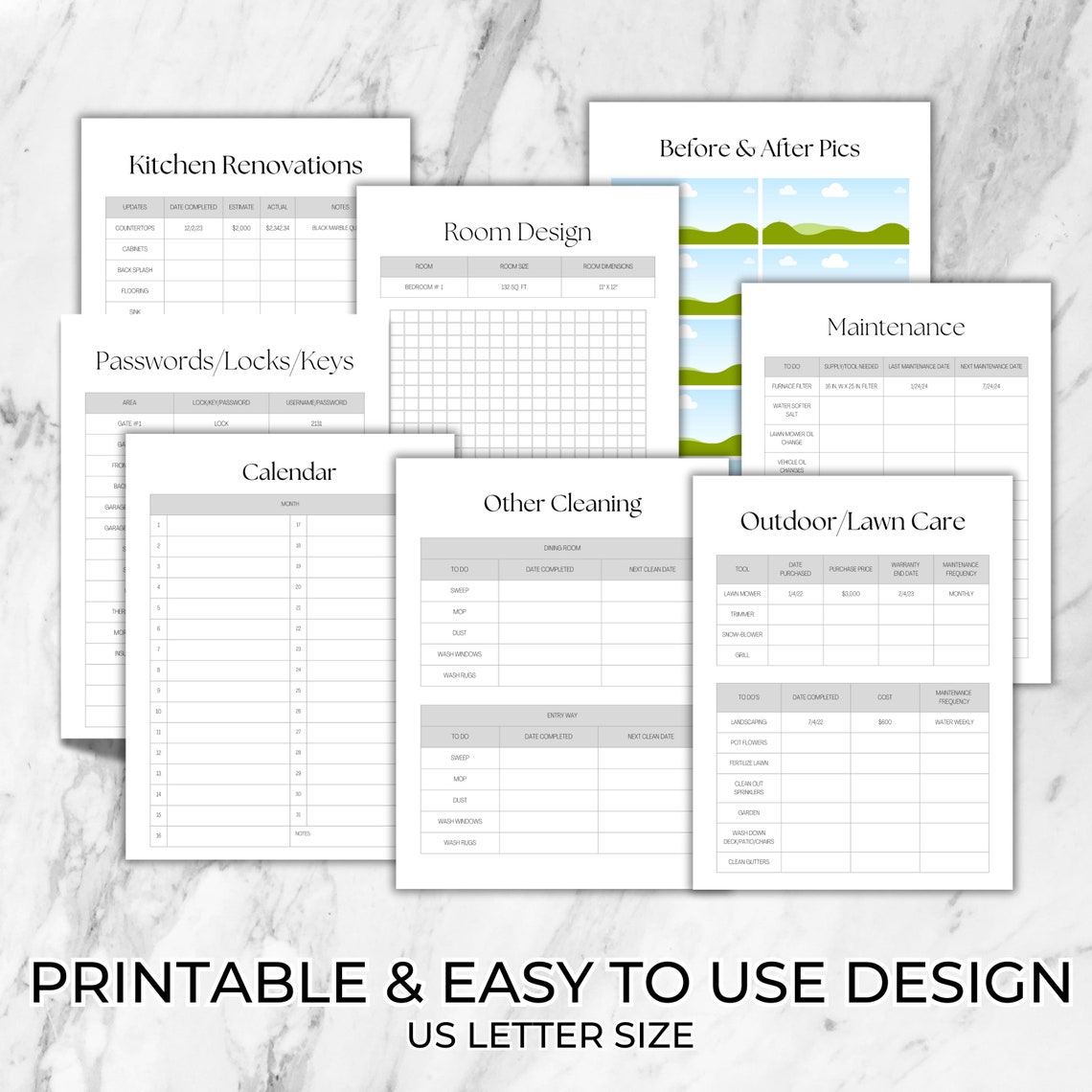 Home Renovation Planner Template - Project Budget, Remodel Checklist ...