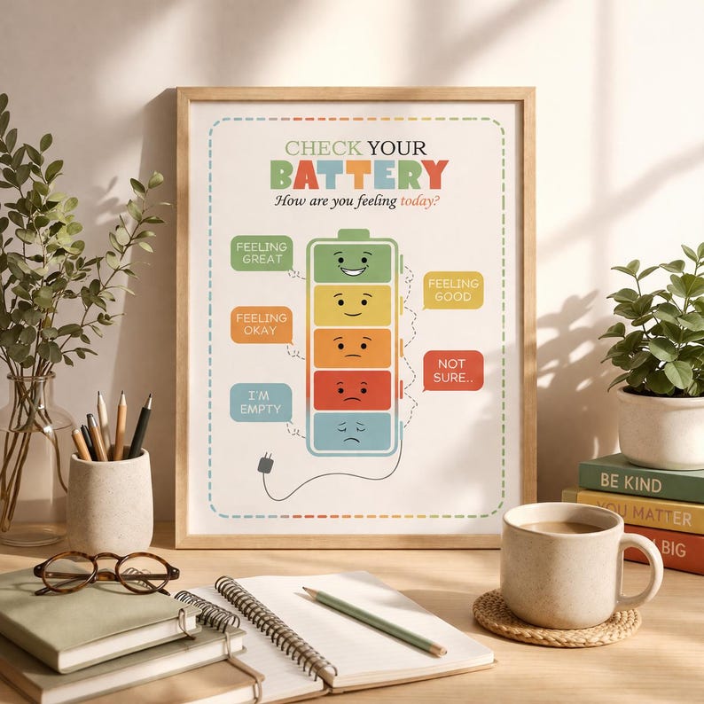 Emotional Regulation Feelings Chart for Kids Calm Down Corner Printable ...