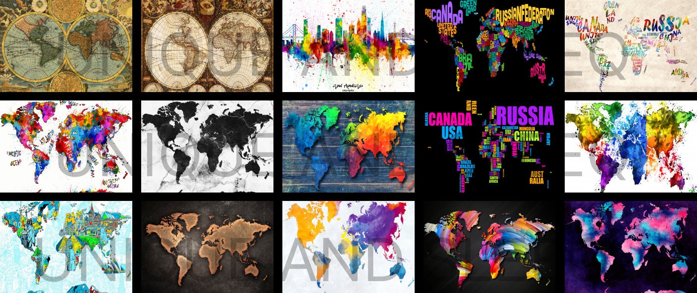 20oz Skinny Tumbler Sublimation Designs Different Country World Map ...