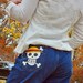 One Piece Luffy Hand Painted Denim Jeans - Etsy