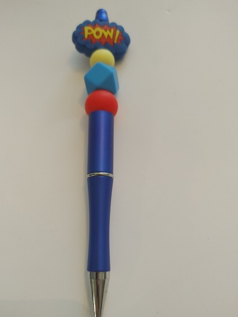 Superhero Action Sayings Pow Zap Boom Beaded Pen Ink Pen Ballpoint Pen ...