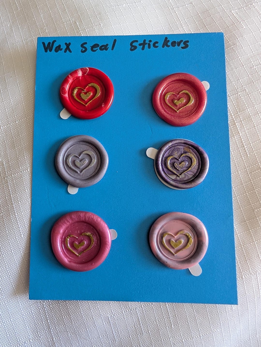 Heart and Heart Wax Seal Stickers Add a Touch of Elegance to Your ...