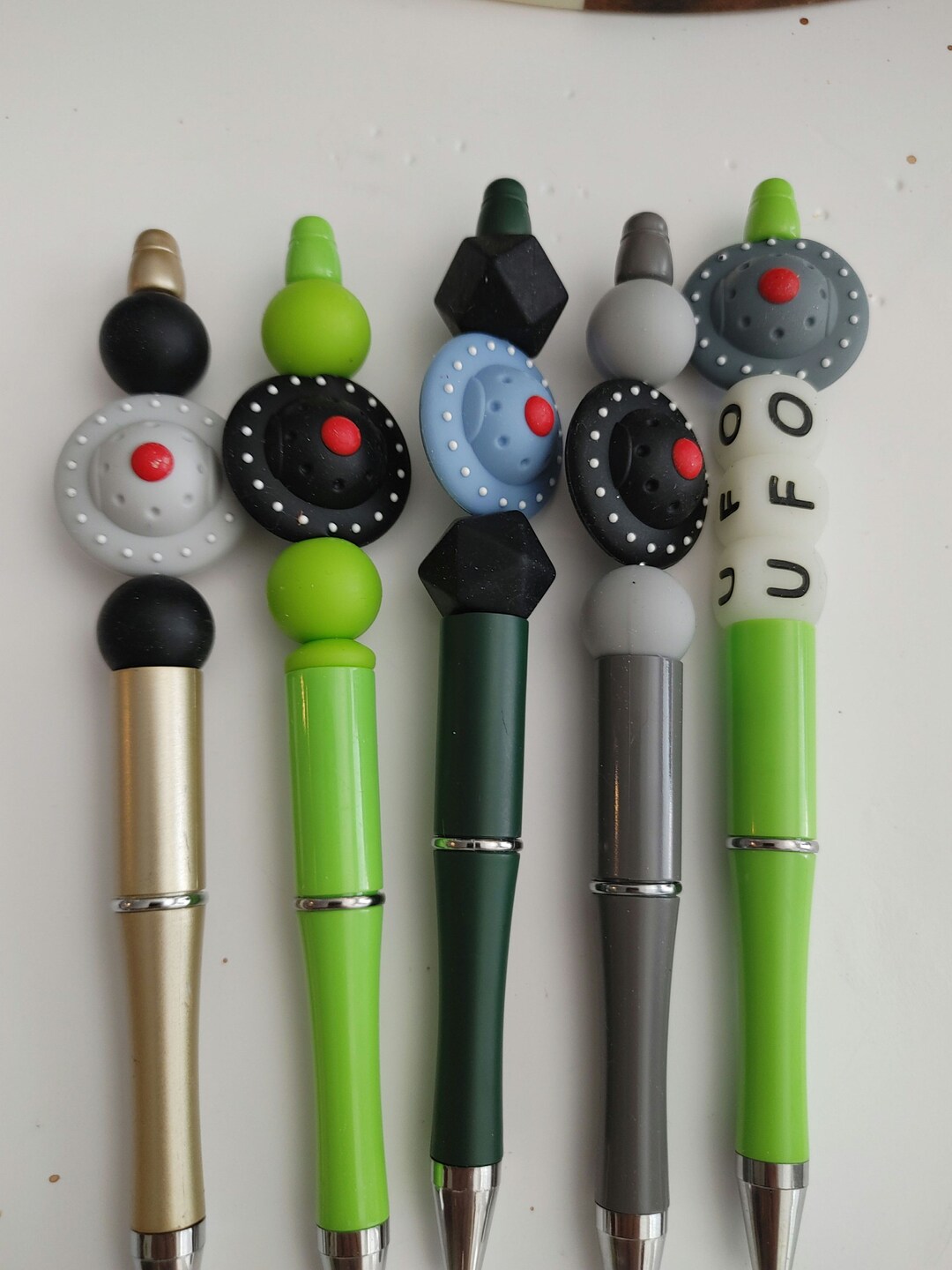 UFO Ship Beaded Pen Ink Pen Ballpoint Pen UFO Space Planets Galaxy Star Stars - Etsy