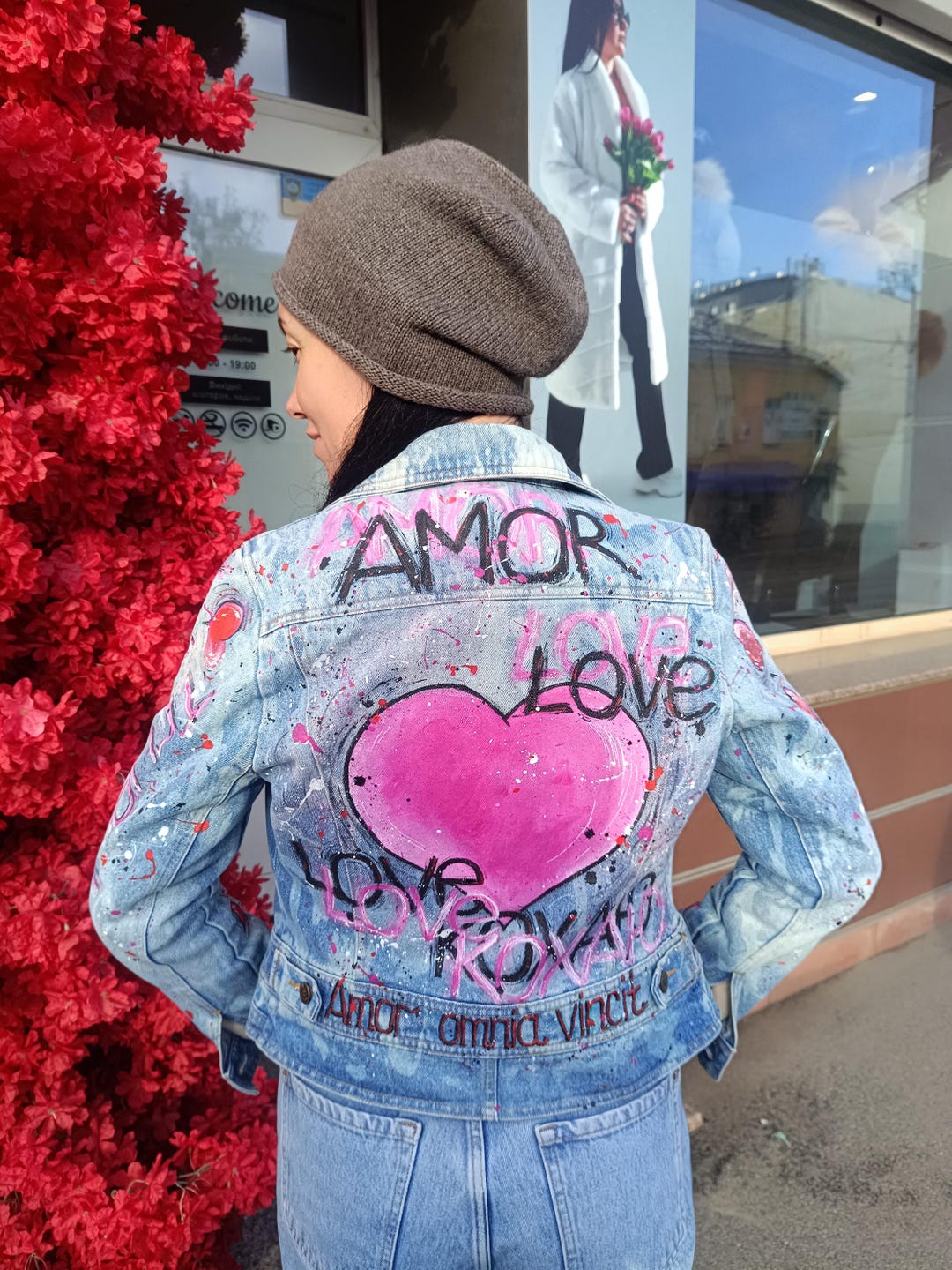 Hand Painted Jacket, Custom Hand Painted Fabric, Unique Personalized ...