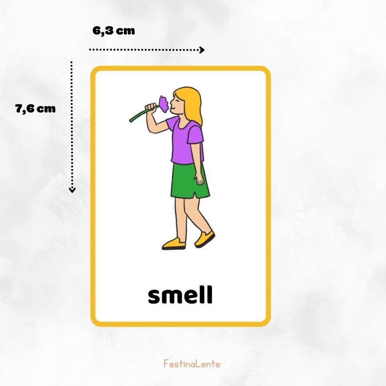 24 Verb Flashcards•action Words•language Learning Tools•digital Study ...