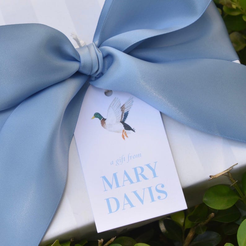 Mallard Duck Gift Tags Custom Gift Tags With Duck Personalized Gift ...