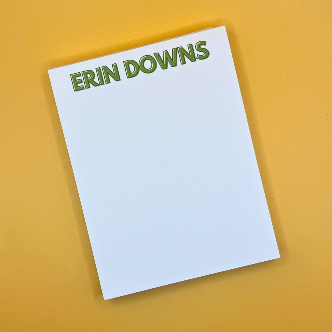 Personalized Notepad With Outline Font - Perfect Gift for Company ...