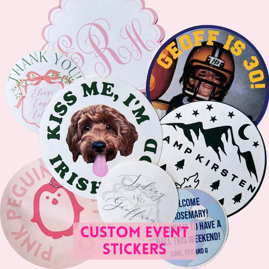3-inch Custom Event Stickers by the Dozen Water Resisitant Perfect for ...