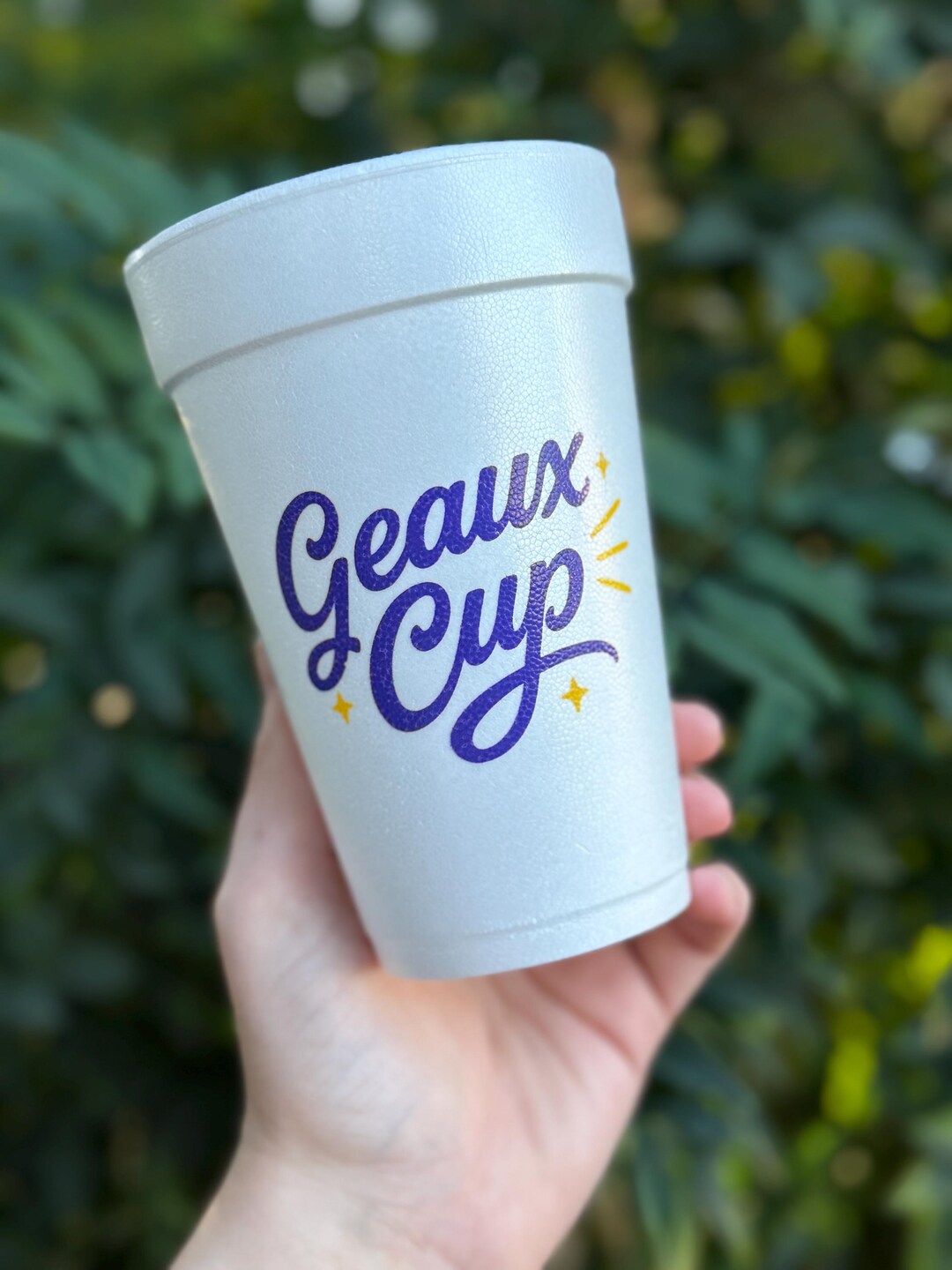 LSU Tailgate Cups - Set of 10 Styrofoam Geaux Cups - Etsy