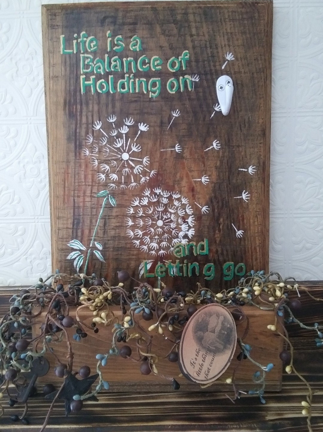 Antique Wood, Silent Crow Creation, Life is a Balance of Holding on and ...