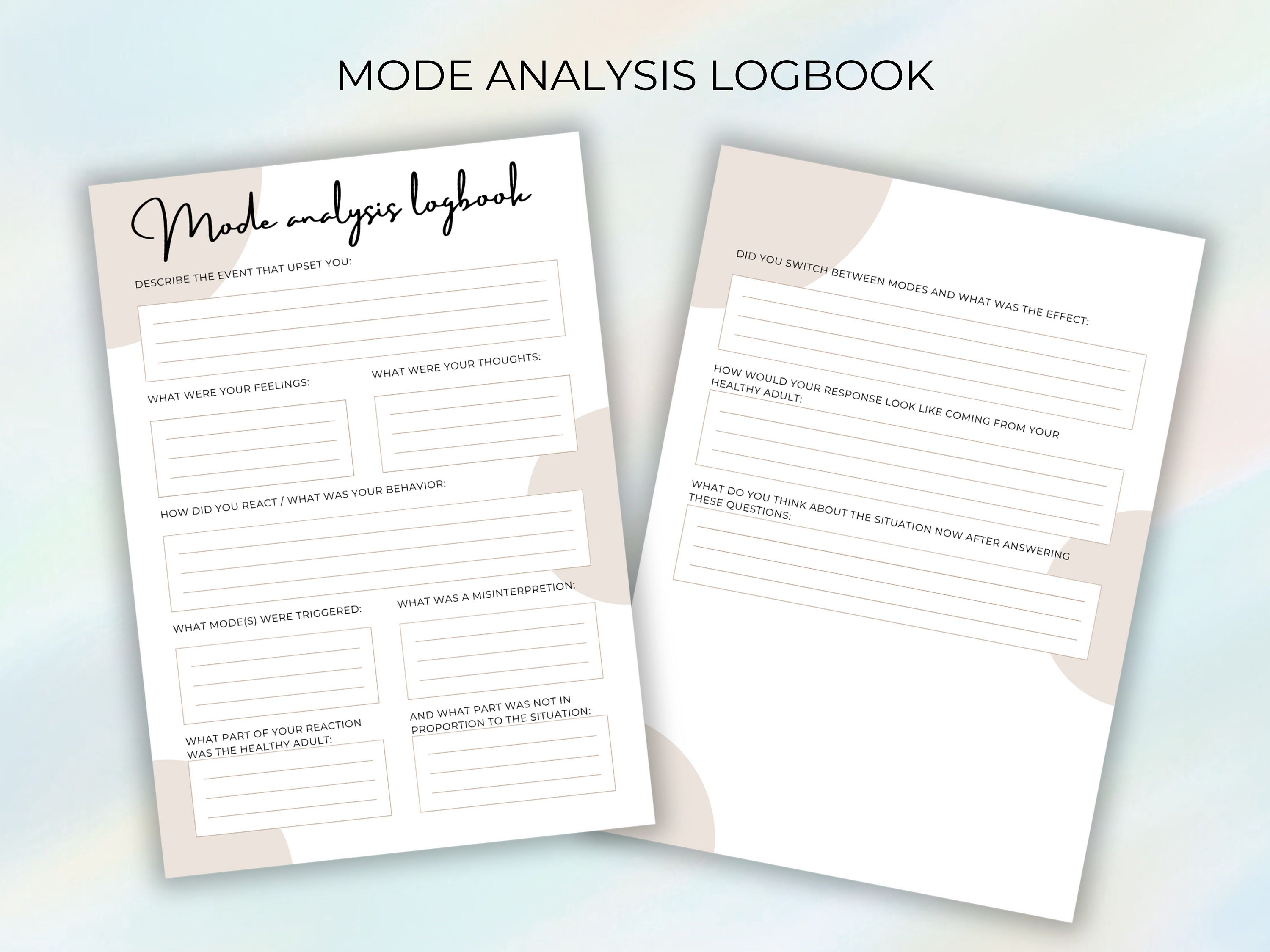 Mode Workbook Dutch English Schema Therapy PDF Download Personality ...